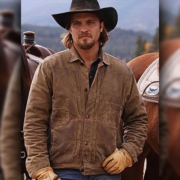 Luke Grimes Yellowstone Kayce Dutton Brown Jacket - The Famous Jackets