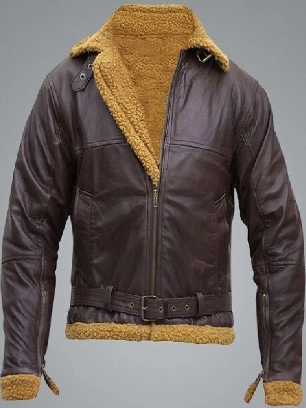 RAF Pilot Jacket | Ginger Bomber Shearling Jacket - The Famous Jackets